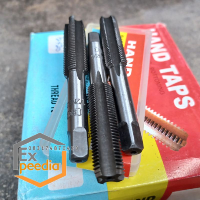 Jual mata hand tap 1/2 x 20 skc mata bor ulir drat baut original japan | Shopee Indonesia