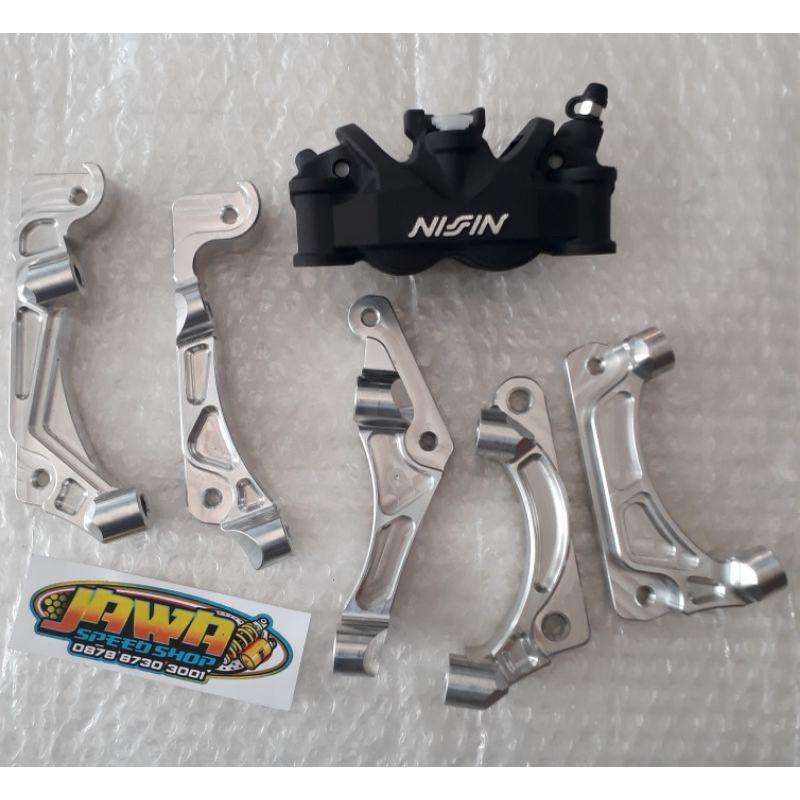 Jual Braket breket kaliper nissin twin africa 4P disc 220mm & 260mm Mio Scopy Vario 110 125 150 ...