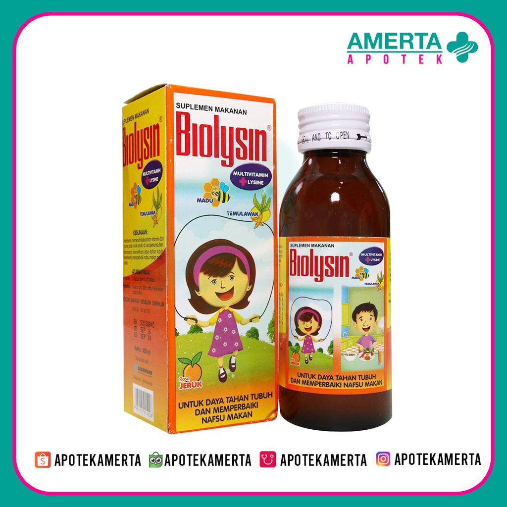 Jual BIOLYSIN SIRUP 100 ml | Shopee Indonesia