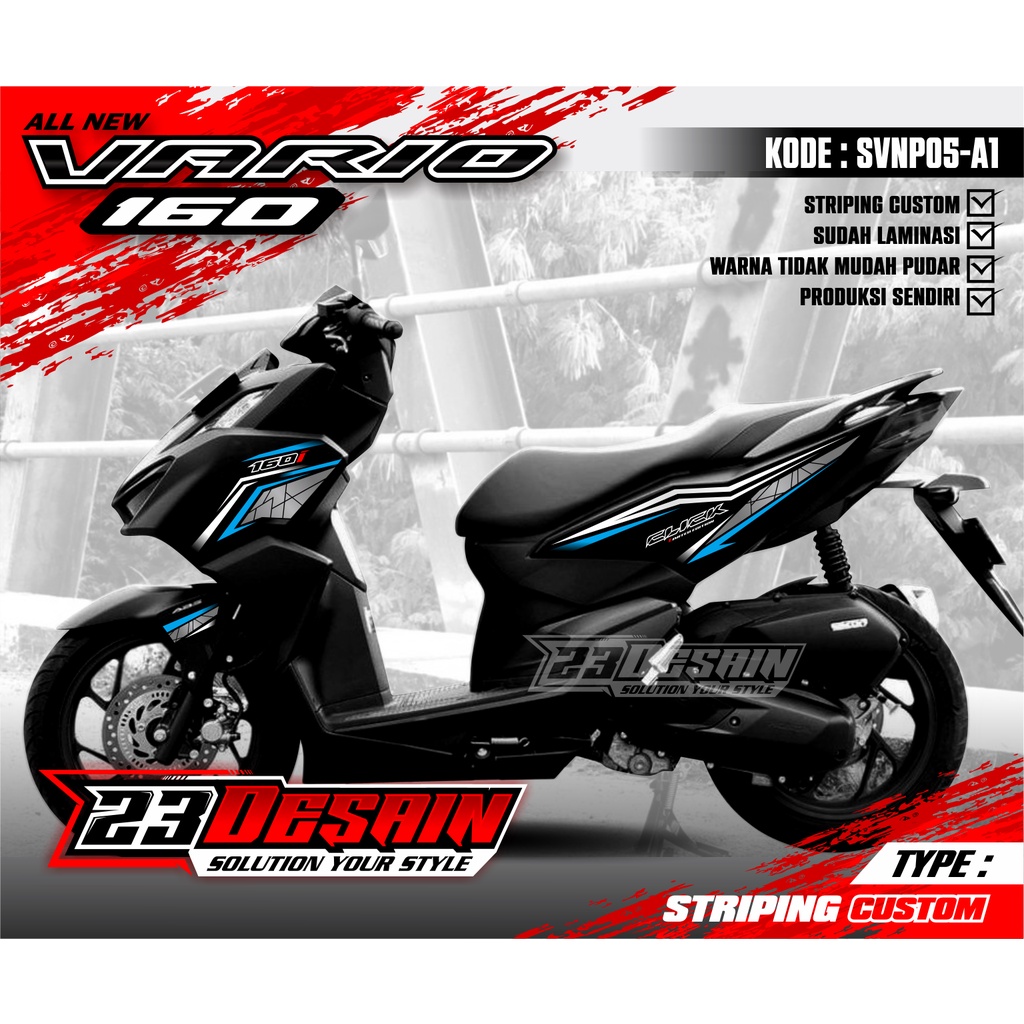 Jual Striping Vario 160 Stiker vario 160 Cutting Sticker Vario 160 2022 - Aksesoris Motor Stiker ...