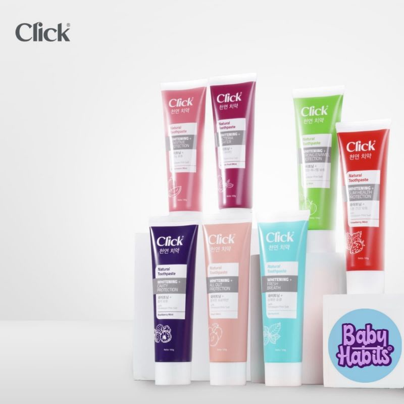 Jual Pasta gigi Odol Click Natural Toothpaste Whitening All Varian 100 ...