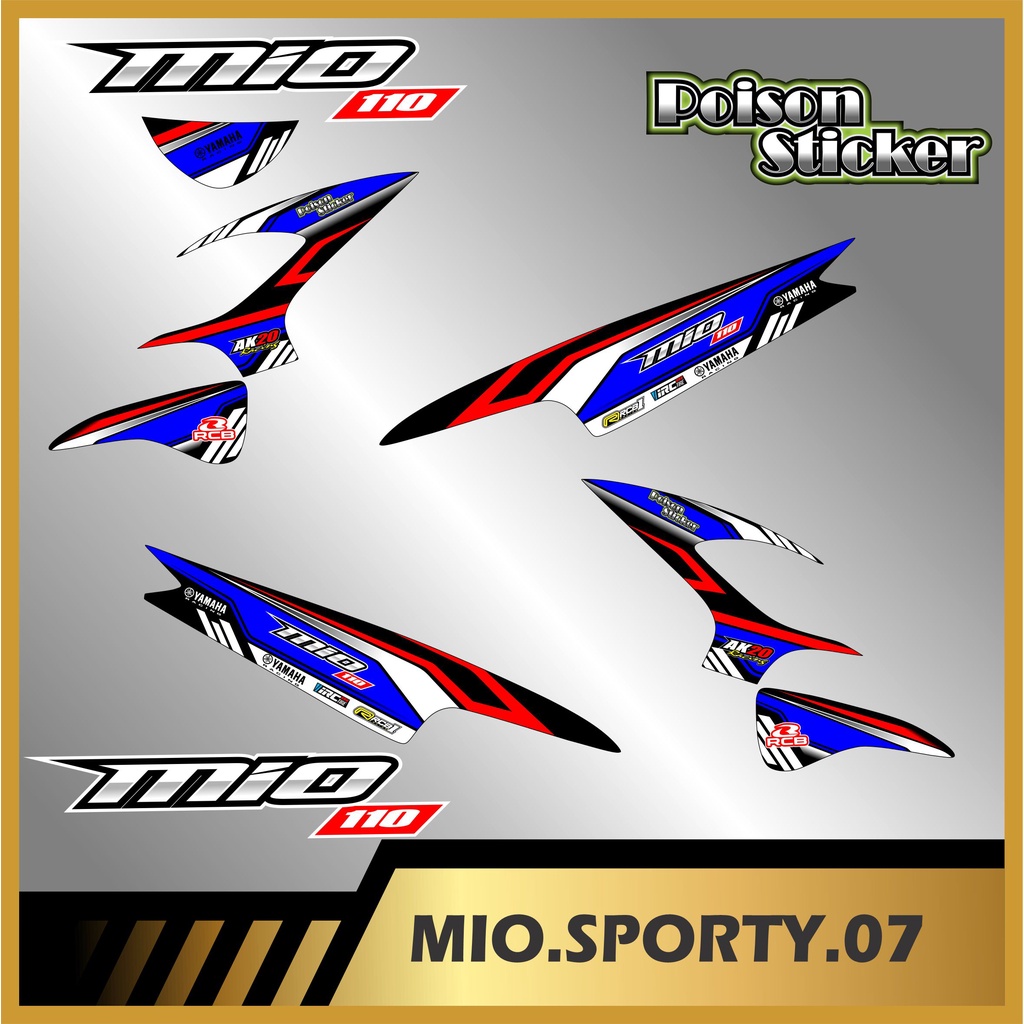 Jual Sticker Striping MIO SPORTY DAN SMILE Decal Stiker list variasi ...