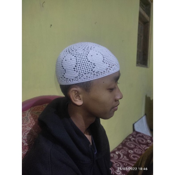 Jual kopyah rajut hadramaut rajut yaman motif terompah | Shopee Indonesia