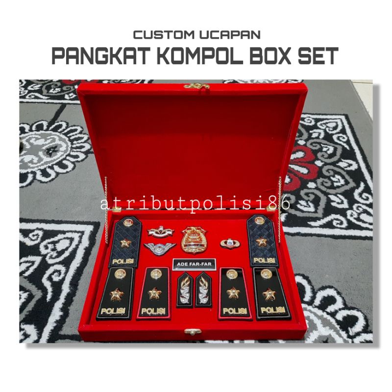 Jual Pangkat Kompol Box Set - Pangkat Kompol Polri Custom Ucapan Untuk ...