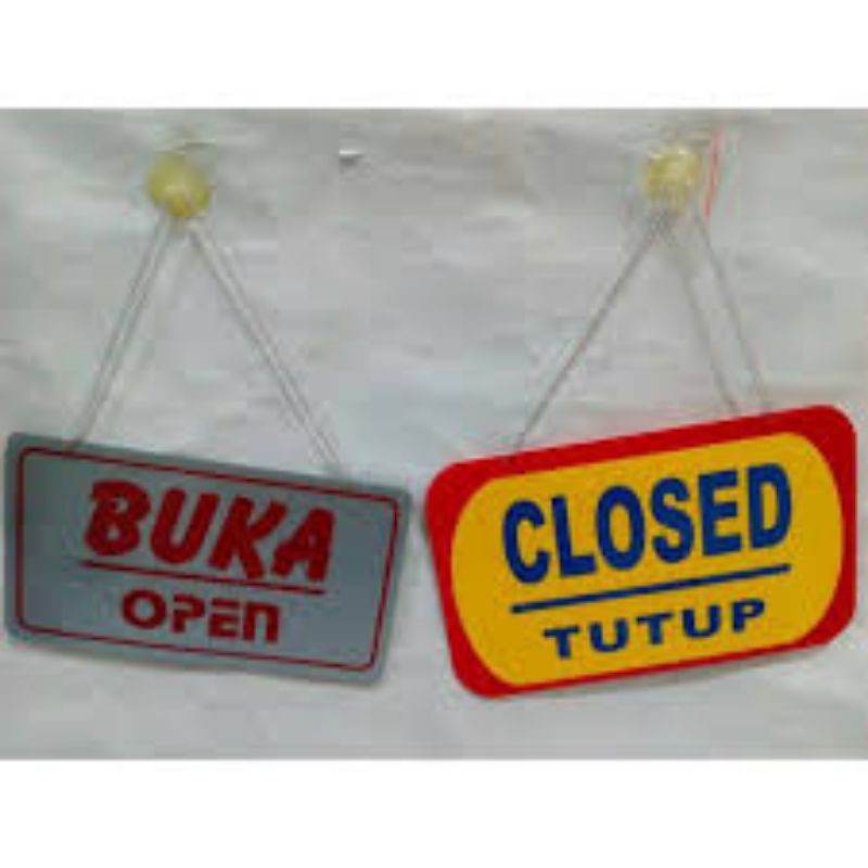 Jual sign board / papan pemberitahuan ( buka/tutup) | Shopee Indonesia