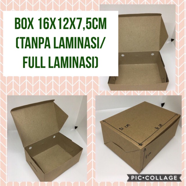 Jual Dos / Box / Kotak Kue Uk. 16x12x7,5cm - B 02 / R5 | Shopee Indonesia