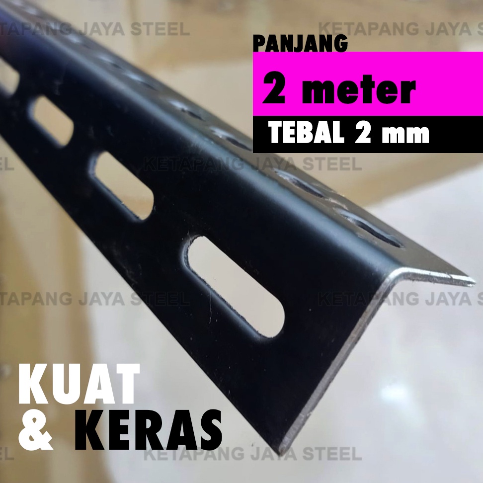 Jual Besi siku lubang 2mm, 2 meter KUAT untuk menahan BEBAN BERAT ...