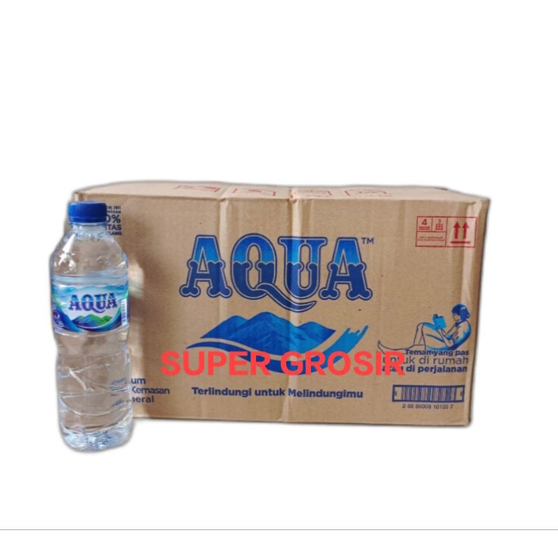 Jual AQUA 600 ML 600ML KARTONAN DUS / AIR MINUM AQUA 600 ML 1 DUS ...
