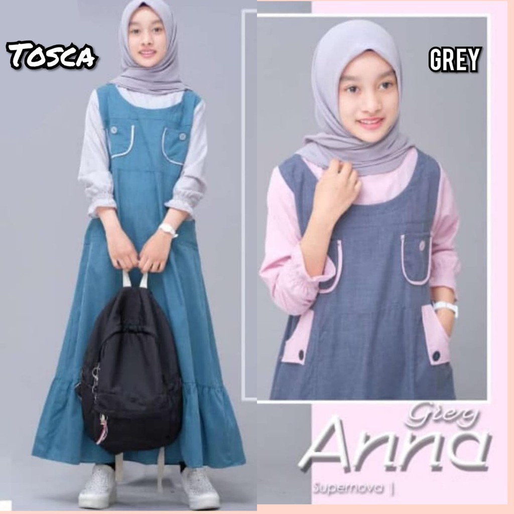 Jual [i_d muslim ] ANNA Dress // Fashion remaja muslim // Outfit ...