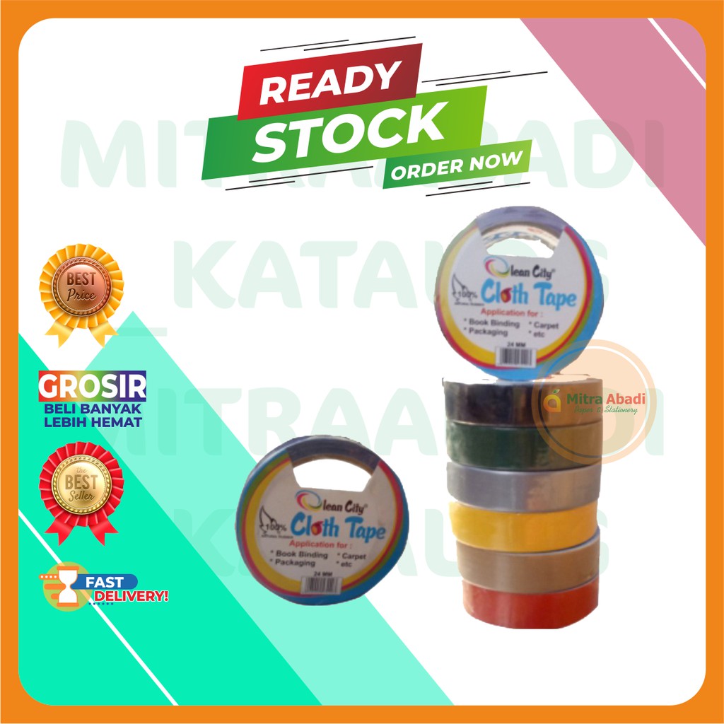 Jual OLEAN CITY CLOTH TAPE 24MM OCI | Shopee Indonesia