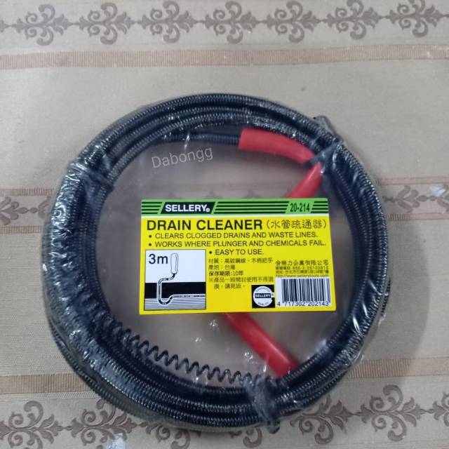 Jual SELLERY Kawat Pembersih Pipa Mampet Saluran Air 3 Meter / Kawat Anti Sumbat 3m/ Drain ...