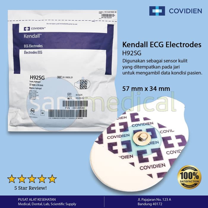 Jual Medica - Kendall EKG Electrode Dewasa 50pcs pack | Shopee Indonesia