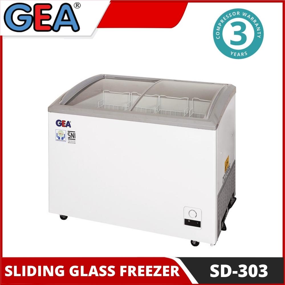 Jual CHEST FREEZER BOX SLIDING GEA SD-303 CURVE GLASS FREEZER ES KRIM ...
