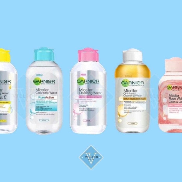 Jual Garnier Micellar Cleansing Water Pink | Blue | Biphase Oil Infused ...