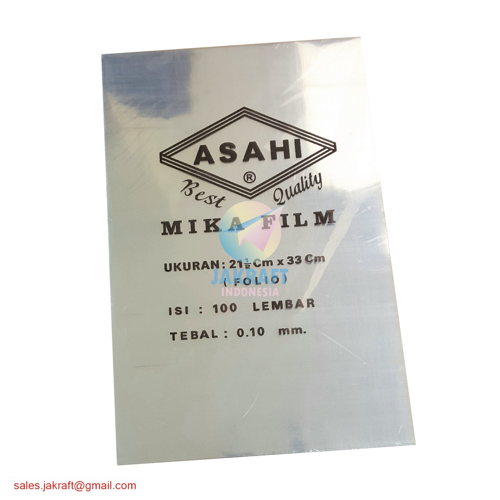 Jual (100 Lembar) Plastik Mika Jilid ASAHI Ukuran Folio F4 / A4 Putih Bening Transparan 0.10 mm ...