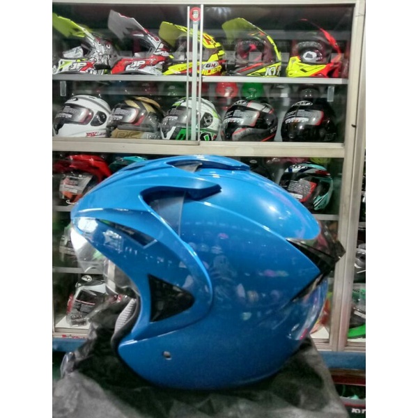 Jual HELM HIU ARROW BLUE MILD/AL | Shopee Indonesia