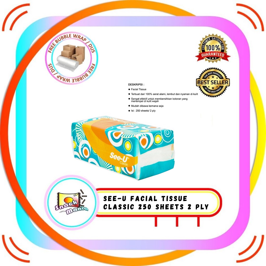 Jual See-U Facial Tissue See U Classic Tisu Wajah 250 sheets 2 ply ...