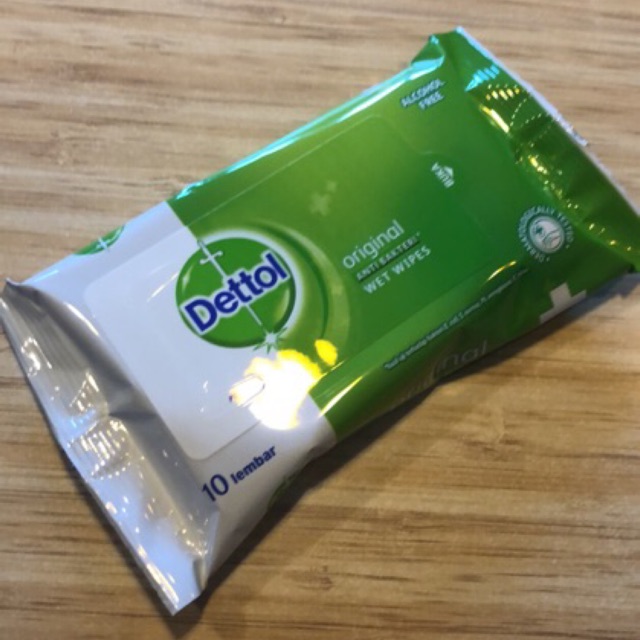 Jual Dettol wet wipes tissue basah alcohol 10s | Shopee Indonesia