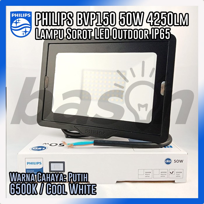 Jual PHILIPS BVP150 50W 4250LM 220V SWB LED FLOOD LIGHT - LAMPU SOROT IP65 - PUTIH | Shopee ...