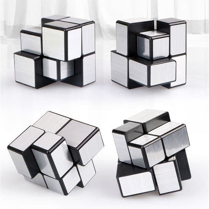 Jual Aman Rubik Qiyi Mirror 2X2 Silver 2X2X2 Qi Yi Mirror Block Cube ...