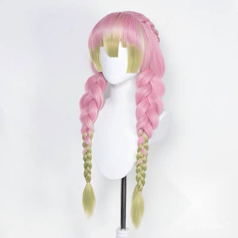 Jual Kanroji Mitsuri Wig Kimetsu No Yaiba Demon Slayer Cosplay Pink ...