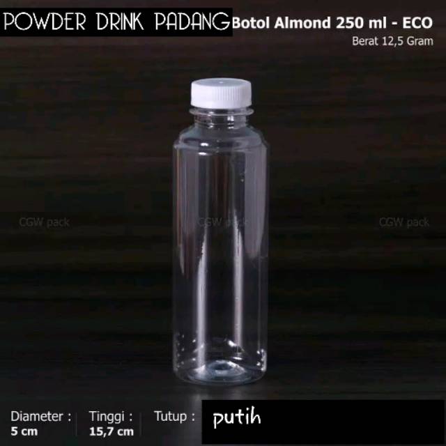 Jual Botol Almond 250 ml + tutup [Botol Coffe] 1 ball | Shopee Indonesia