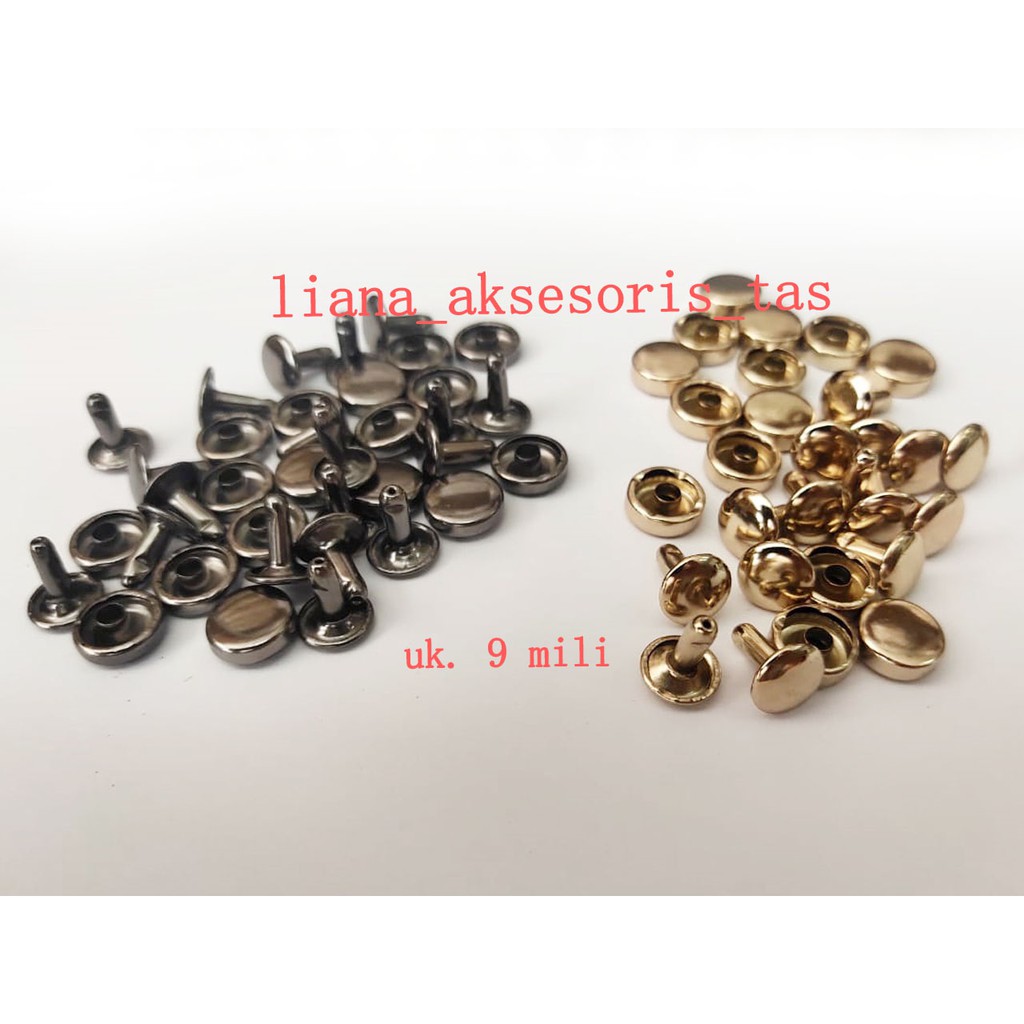 Jual PAKU KELING CENTANG DATAR JUAL PER 50 SET UKURAN 9 mm WARNA LIGHT ...