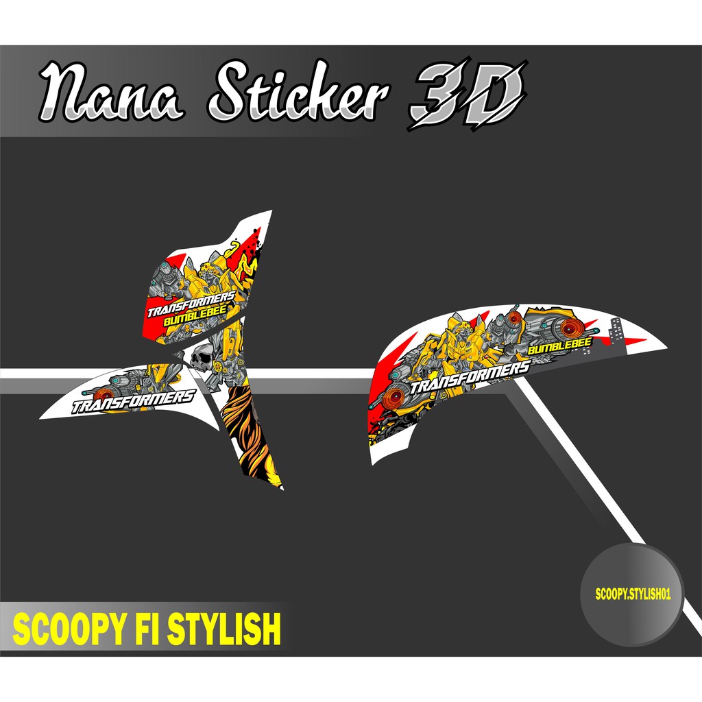 Jual STIKER STRIPING SCOOPY STYLISH FI ESP LIS VARIASI SCOOPY BUMBLEBEE ...