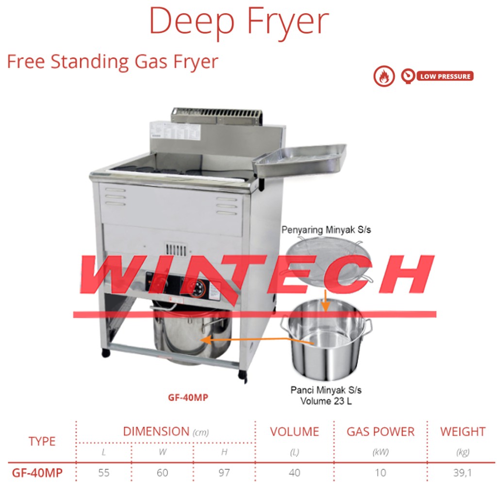 Jual Getra GF-40MP Gas Deep Fryer Kapasitas 40liter / Penggorengan ...