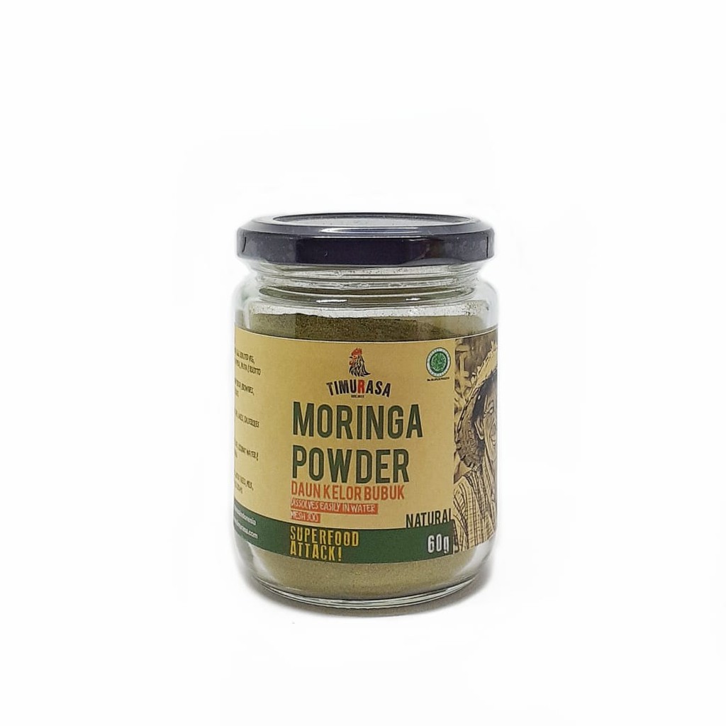 Jual Timurasa Moringa Powder - Bubuk Daun Kelor 300 mesh @60gr (Kemasan ...