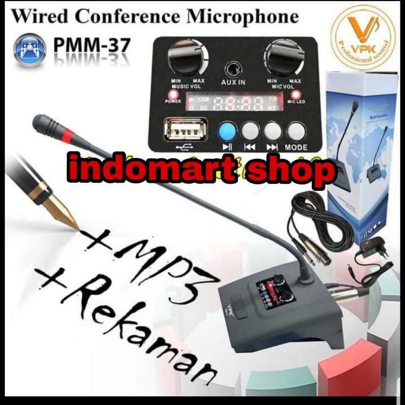 Jual Microphone Kabel Podium Conference VPK PMM 37 USB Recording ( ORIGINAL ) | Shopee Indonesia