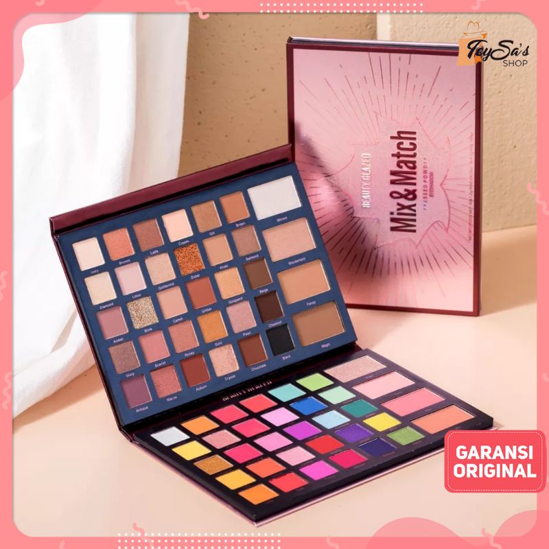 Jual Beauty Glazed Mix And Match Eyeshadow Makeup Palette All In One ...