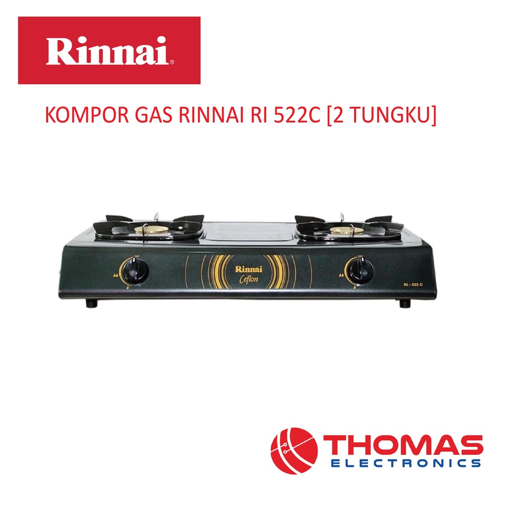 Jual Kompor Gas Rinnai RI 522C RI 522 C 2 TUNGKU | Shopee Indonesia