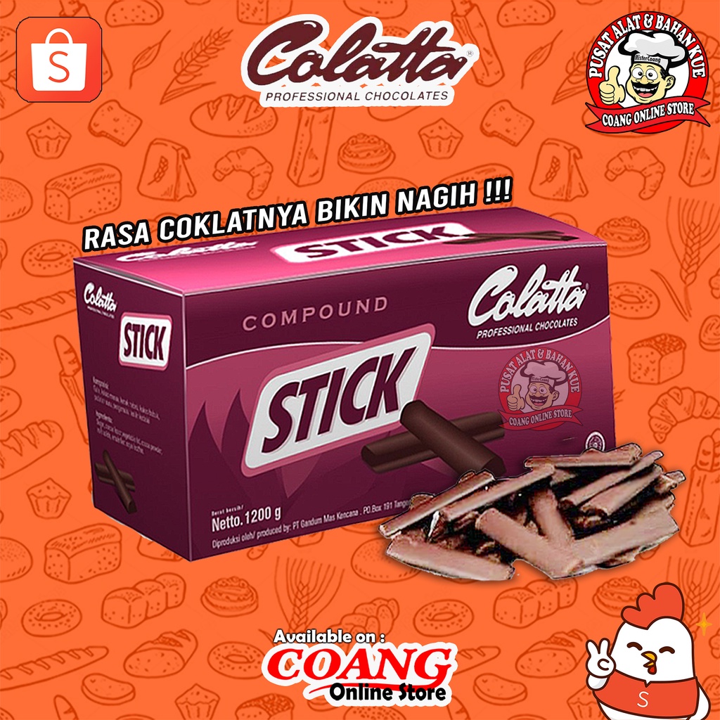 Jual COLATTA COKLAT STIK COMPOUND 1 KG ( Berat aktual 1,2 KG ) | Shopee ...