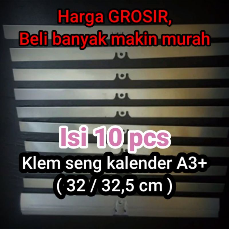 Jual Klem kalender 10 pcs ukuran 32cm dan 32,5cm, Klep kalender, Seng ...