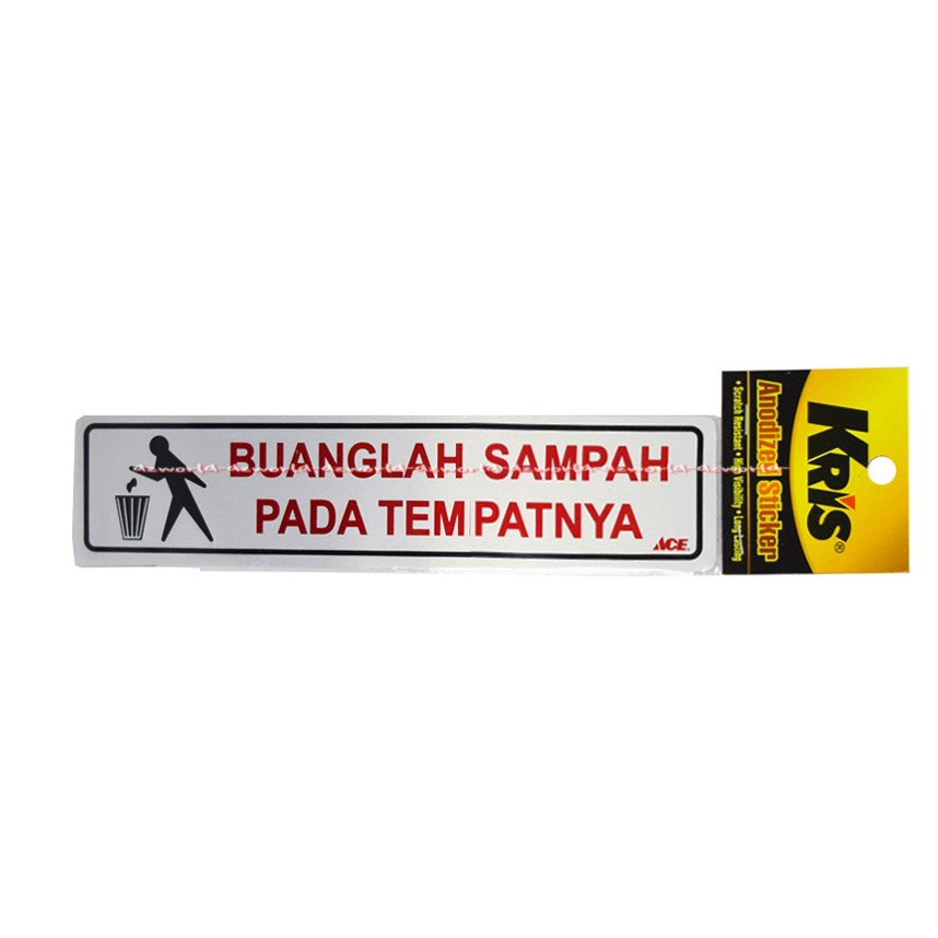 Jual Kris Stiker Buanglah Sampah Pada Tempatnya sticker Mudah ...