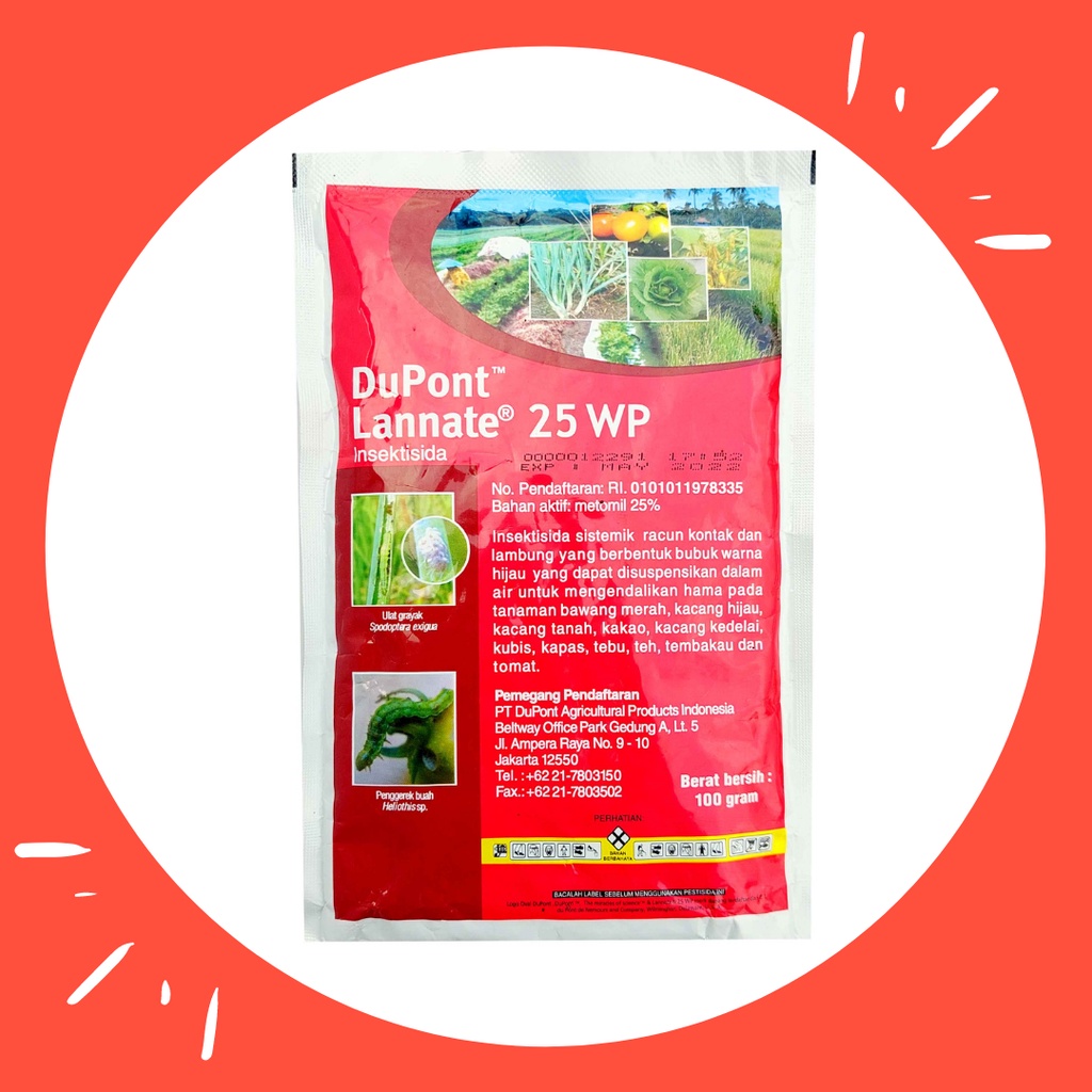 Jual Lannate 25 WP Lannate Merah Insektisida Metomil 100 Gram | Shopee ...