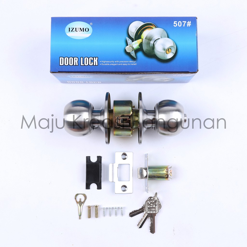 Jual Kunci Pintu Kamar Mandi Stainless Steel Handle Bulat Gagang Putar ...