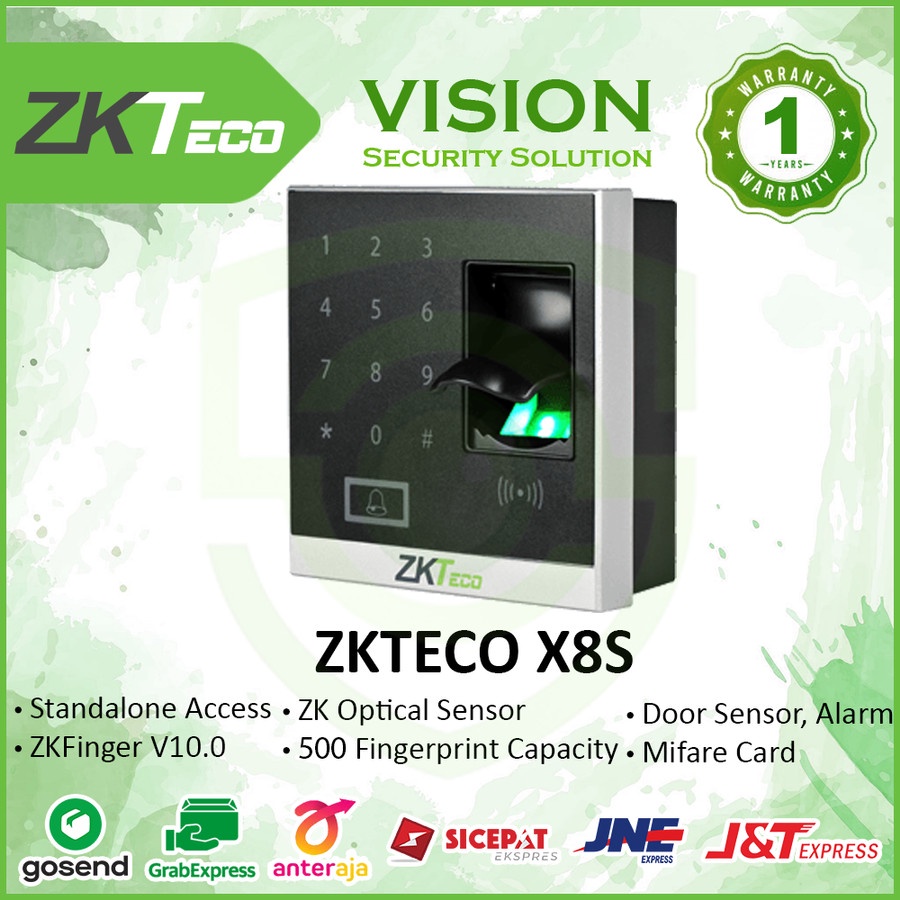 Jual Access Control ZKTeco X8s Mesin Akses Kontrol Pintu | Shopee Indonesia