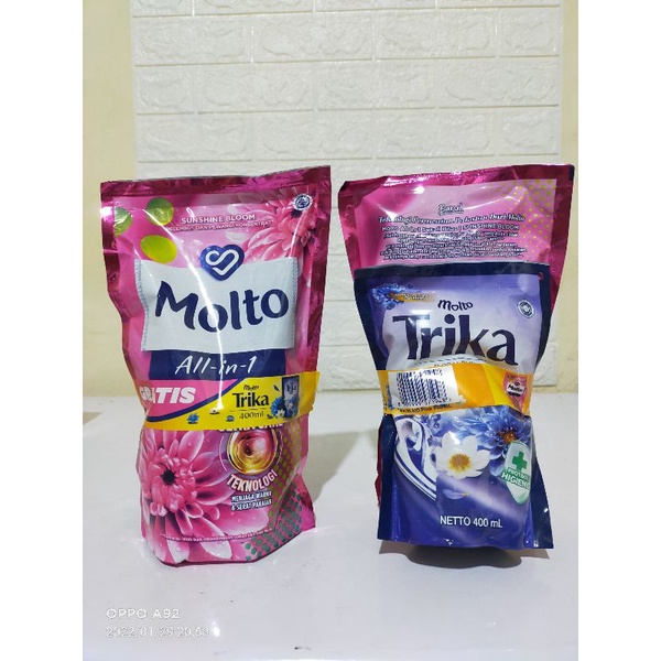 Jual Molto All In 1 pink 720ml + Molto Trika 400ml | Shopee Indonesia