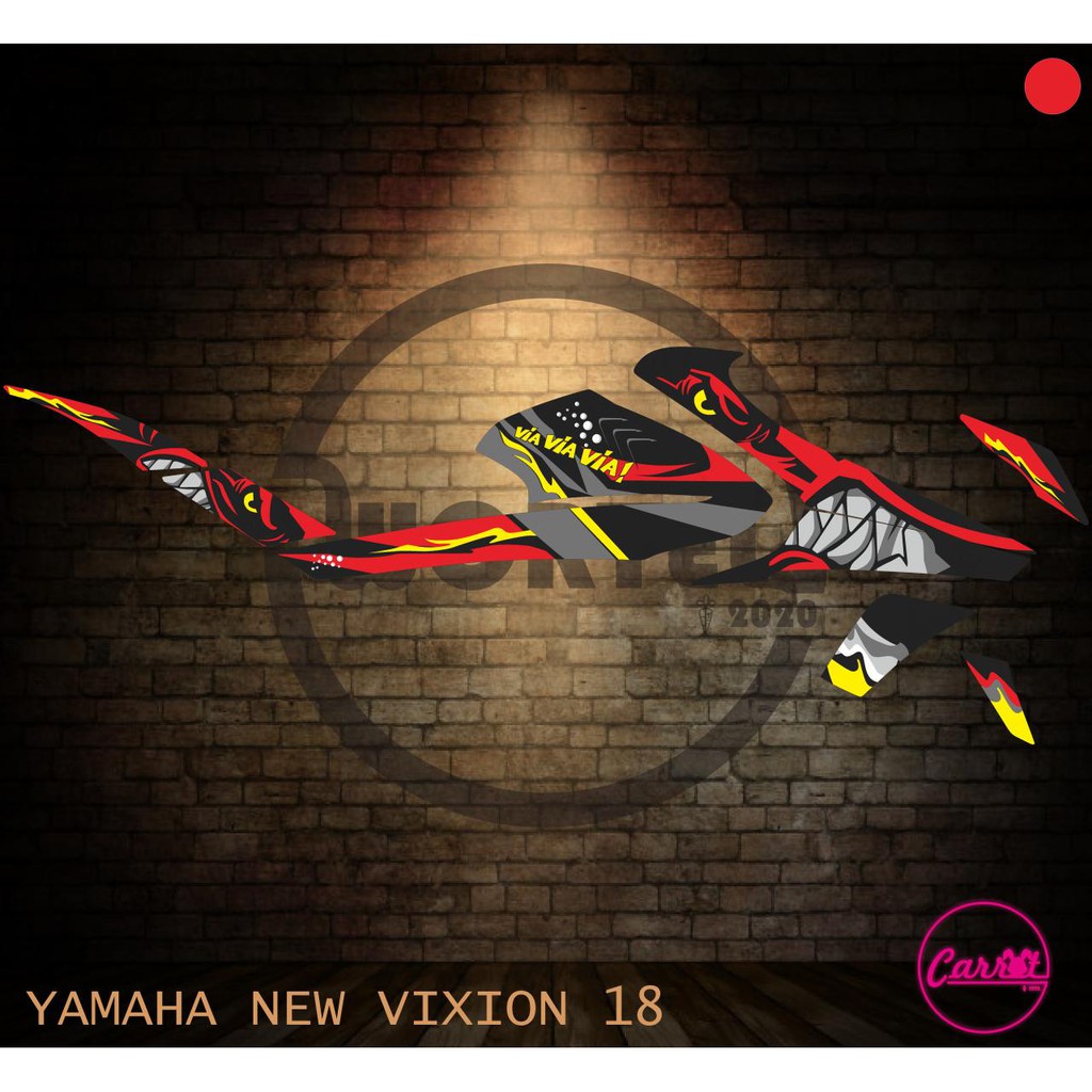 Jual Sticker striping list Decal motor New Vixion HIU(VIXION R-TAHUN ...