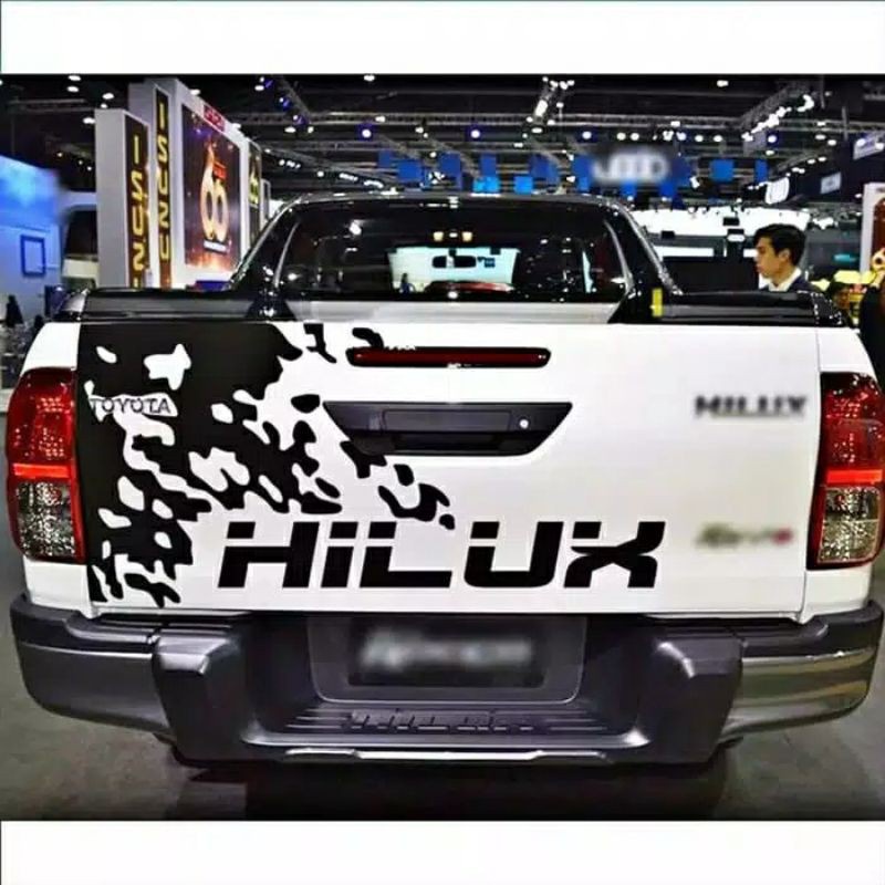 Jual Stiker pintu belakang mobil hilux cutting sticker mobil hilux ...