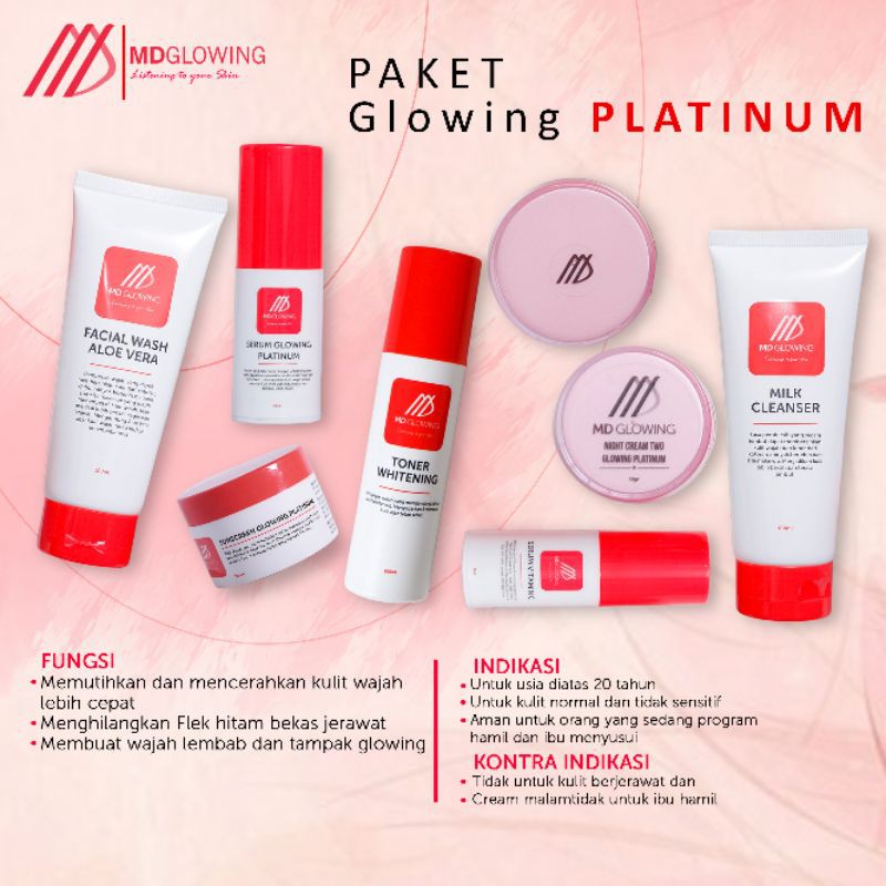 Jual MD Glowing Satuan Paket Glowing Platinum | Shopee Indonesia