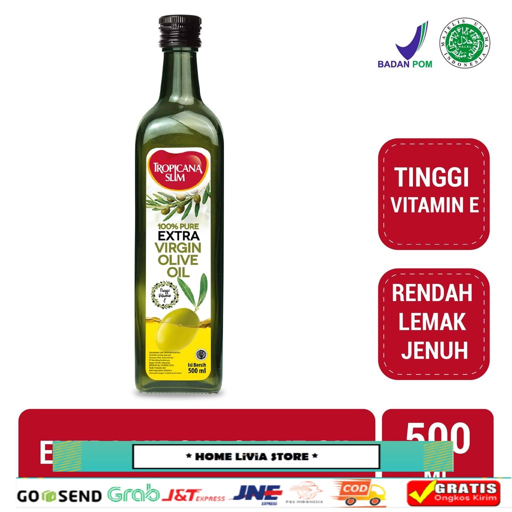 Jual Tropicana Slim Extra Virgin Olive Oil 500ml - 100% Pure Extra Virgin Olive Oil | Shopee ...