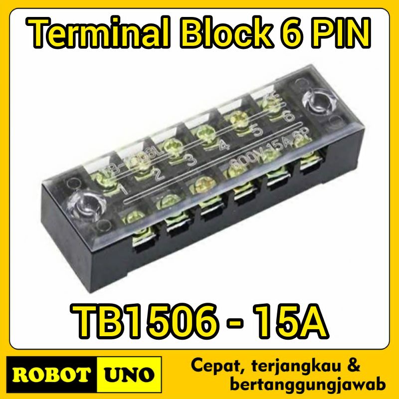Jual Terminal Blok TB1506 15A Terminal Block Pole 15A TB-1506 15A 600V | Shopee Indonesia