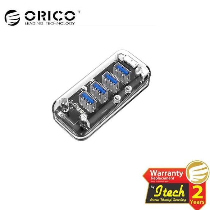 Jual promo!! | USB HUB 3.0 ORICO F4U-U3 4 Port USB 3.0 Transparent HUB ...