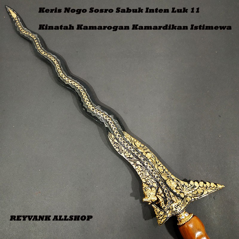 Jual Keris Nogo Sosro Sabuk Inten Luk 11 Kinatah Kamarogan Kamardikan Istimewa | Shopee Indonesia