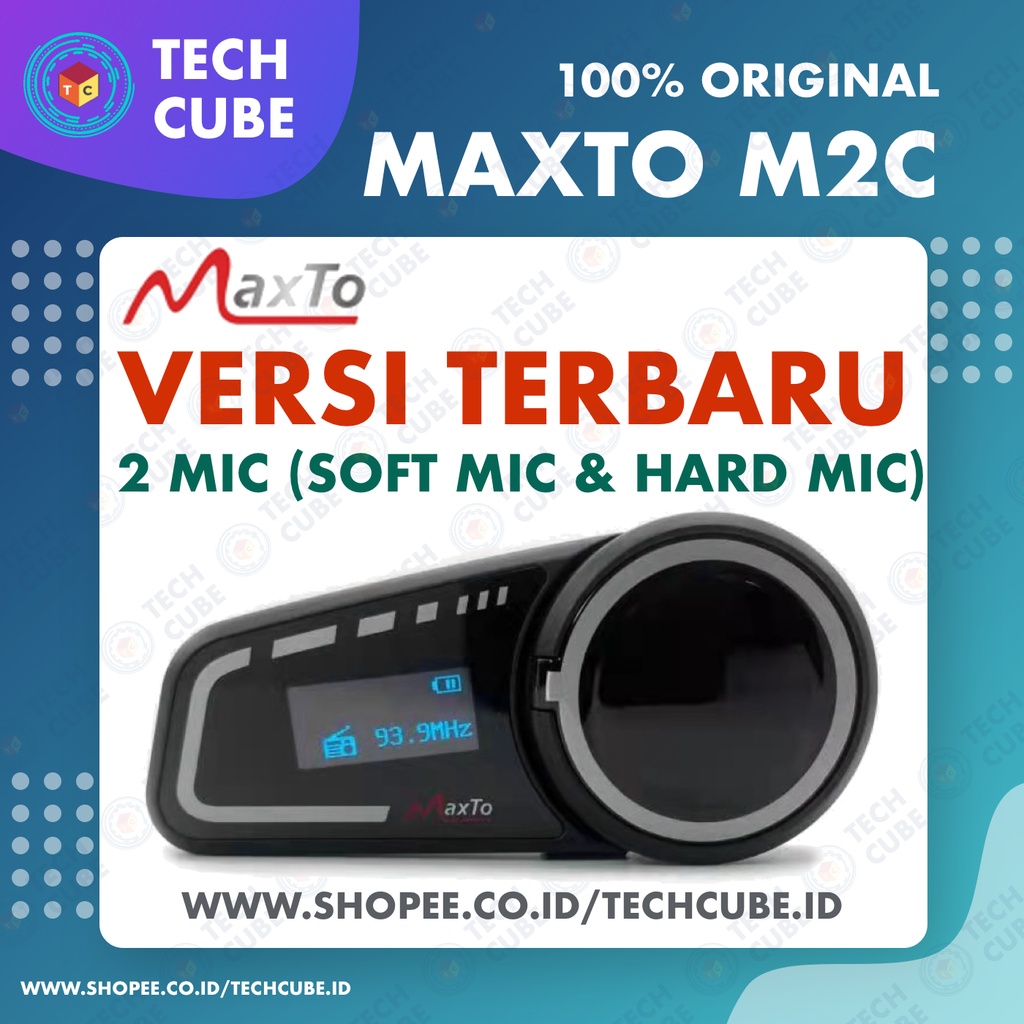 Jual Maxto M2C Bluetooth Radio Intercom Helm 6 Rider Alt M2 M3 EJEAS Q7 ...