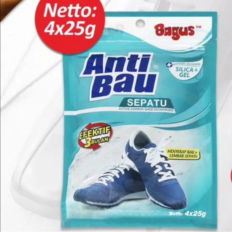 Jual Bagus Anti Bau Sepatu isi 4 (@25gram) | Shopee Indonesia