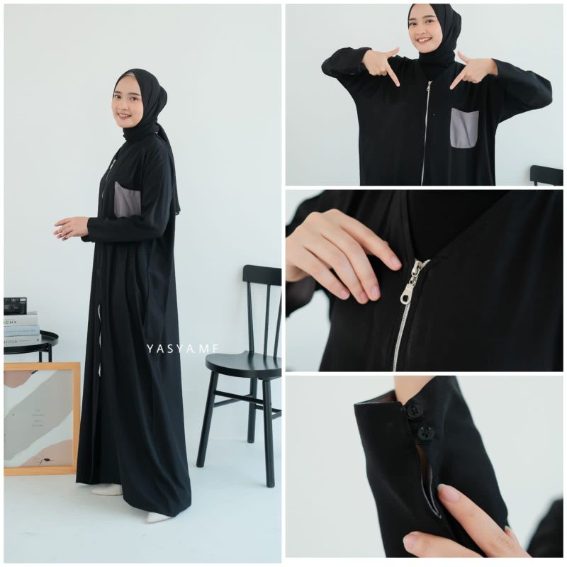 Jual ABAYA (AMENNA) POLOS BY YASYA MF ORIGINAL | Shopee Indonesia